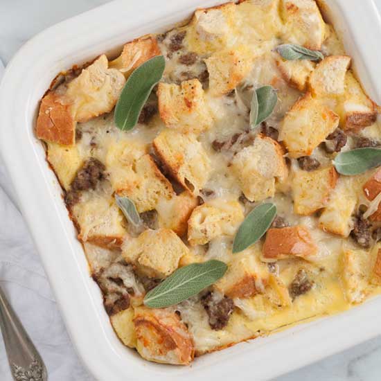 Breakfast Sausage Strata - Bit & Bauble